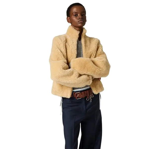 Miu Miu Shearling Blouson Jacket