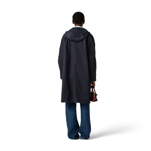 Miu Miu Single-breasted Washed Gabardine Coat