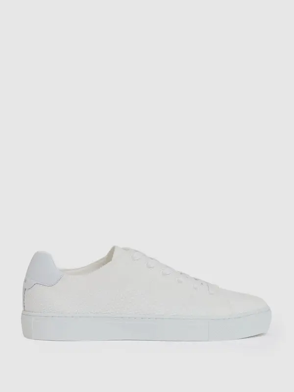 REISS Finley Knitted Low-top Trainers