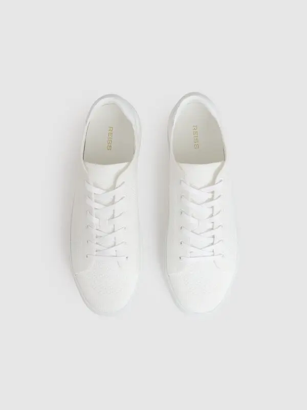 REISS Finley Knitted Low-top Trainers