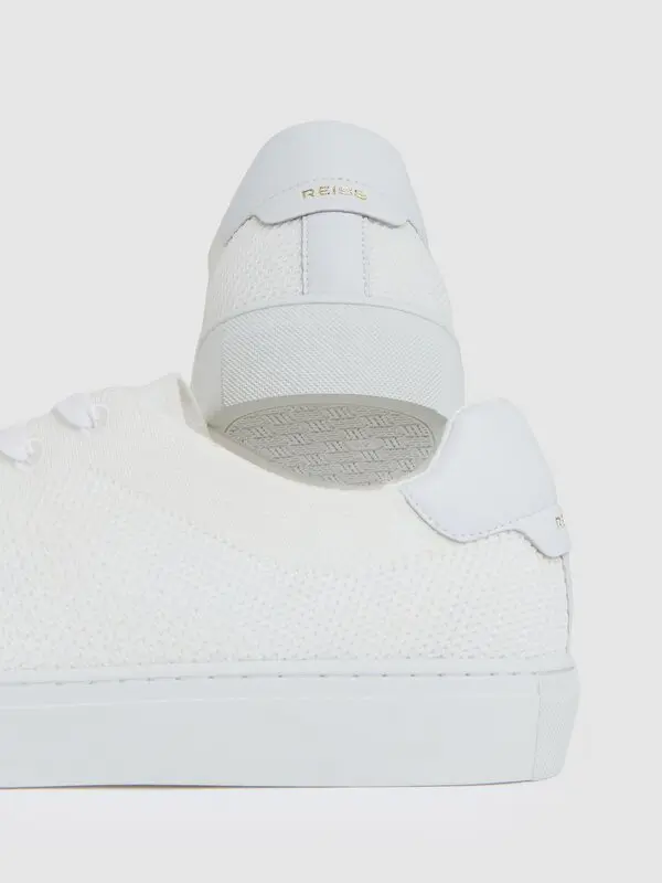 REISS Finley Knitted Low-top Trainers