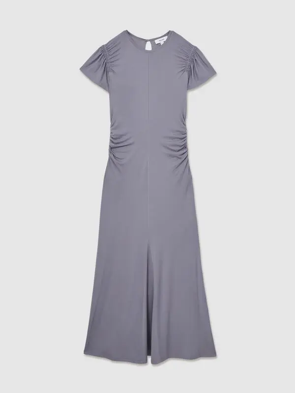 REISS Helia Blend Ruched Jersey Maxi Dress