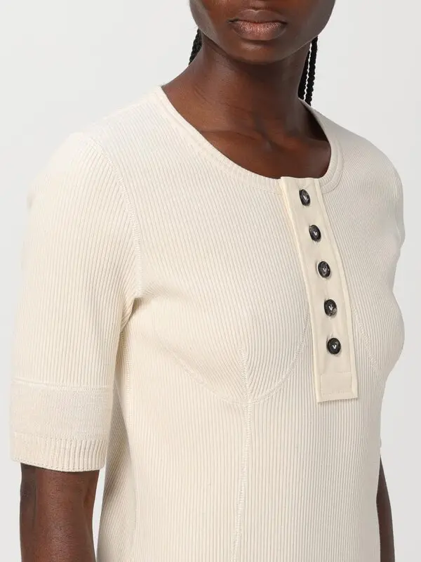 Bottega Veneta Ribbed Knit Jumper With Button Detail