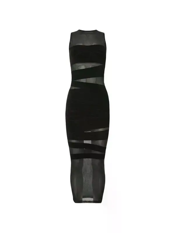 Wolford Sheer-opaque Sleeveless Midi Dress - Black