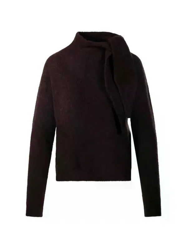 ROBERTO COLLINA Tie-detail Turtleneck Sweater