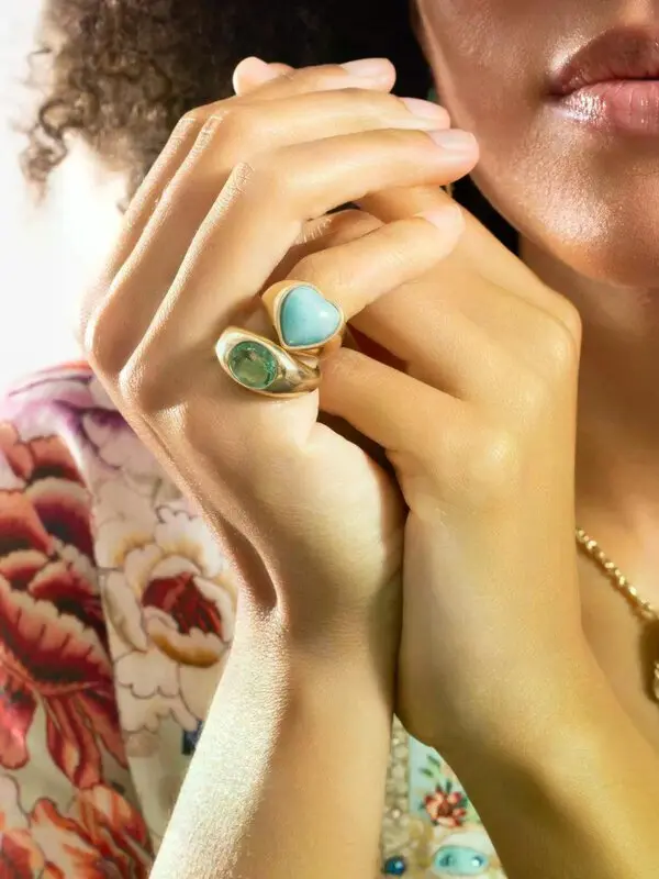 Jacquie Aiche Emerald Oval Dome Ring