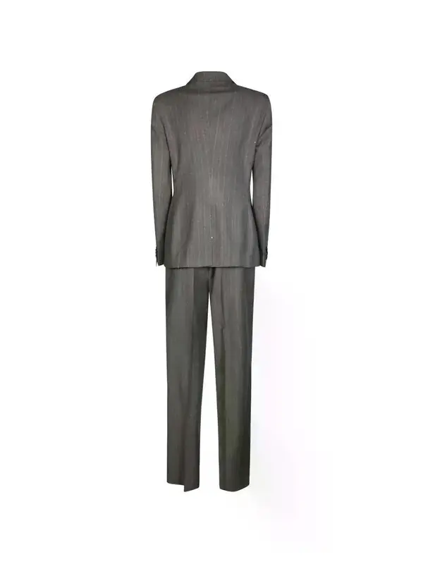 Tagliatore Cutter Sequin-embellished Pinstripe Suit