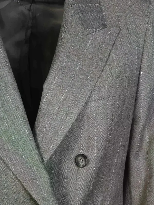 Tagliatore Cutter Sequin-embellished Pinstripe Suit