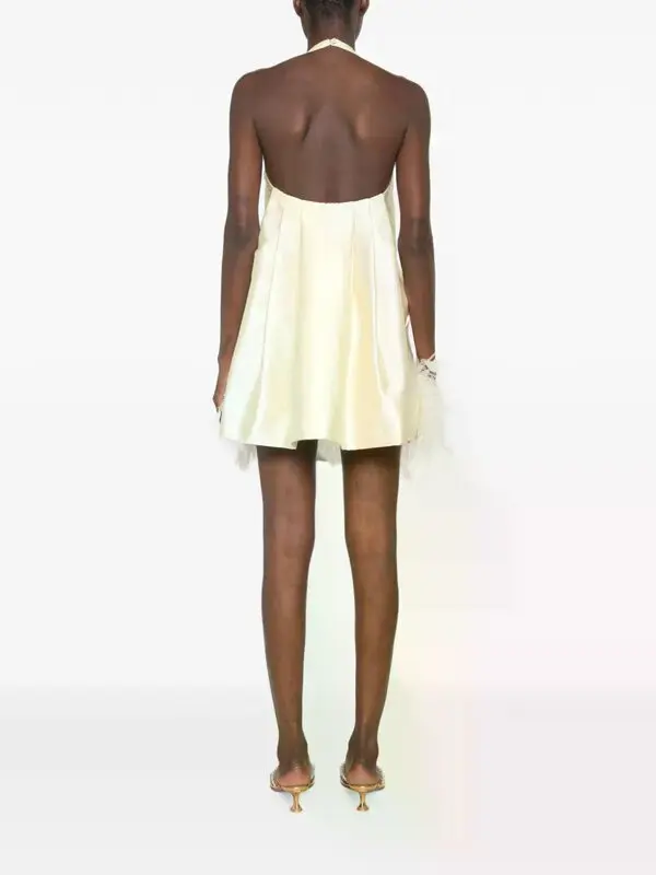 SELF-PORTRAIT Feather-trim Mini Dress