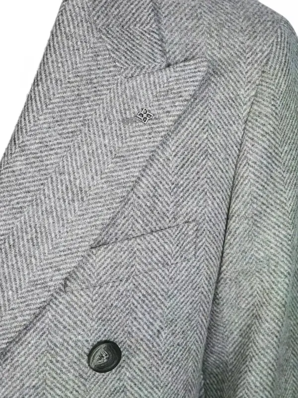 Tagliatore Herringbone Double-breasted Coat