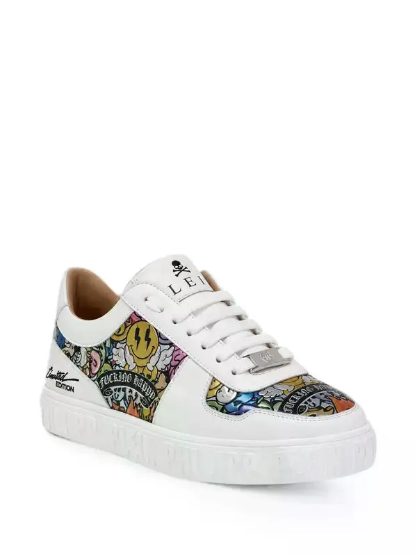 Philipp Plein Mirror Smile Graphic-print Lace-up Sneakers