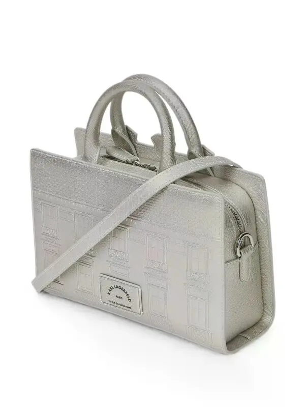 Karl Lagerfeld Rue St-guillaume Maison Satchel Bag - Silver