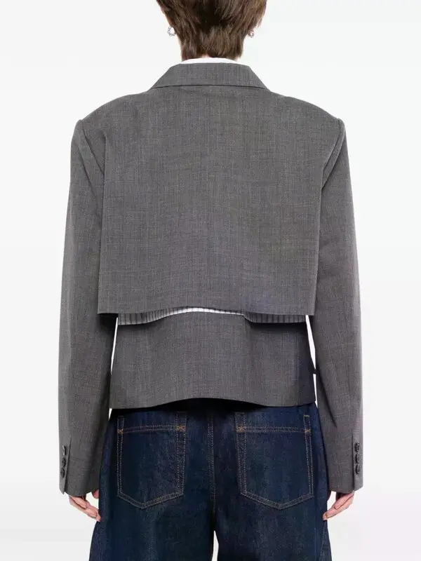 Sacai Double-breasted Layered Blazer