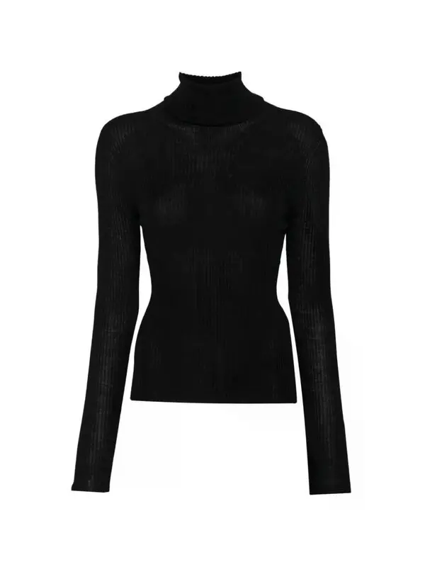 ROBERTO COLLINA Ribbed-knit Roll-neck Sweater