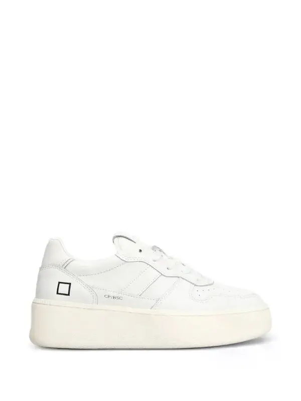 D.a.t.e. Court Platform Leather Sneakers - White