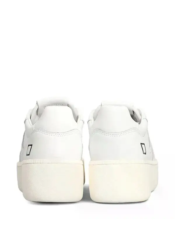 D.a.t.e. Court Platform Leather Sneakers - White