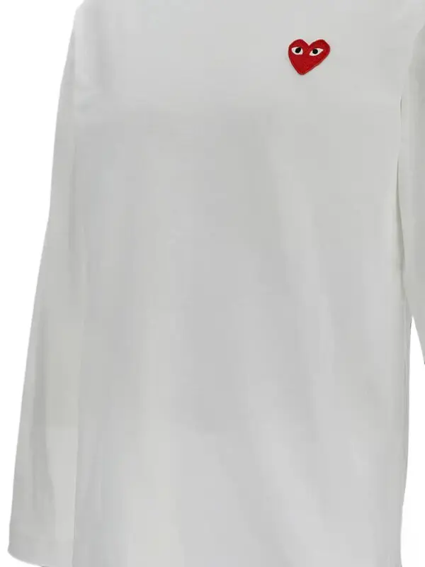 Play Comme Des Garcon Heart-patch Long-sleeve T-shirt