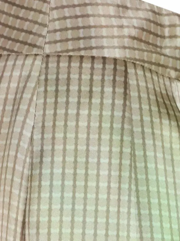 Kiton Check Pleated Trousers