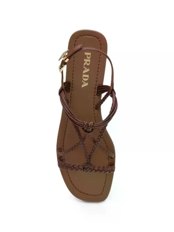 Prada Braided Cage Sandals