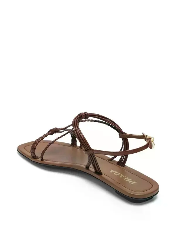 Prada Braided Cage Sandals