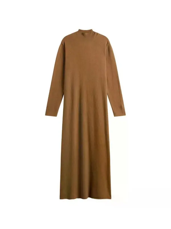 Woolrich Mock-neck Long-sleeve Maxi Dress - Brown