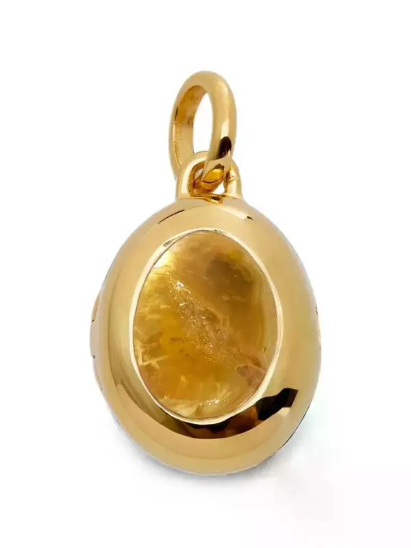 Monica Vinader November Birthstone Citrine-embellished Locket Necklace - Gold