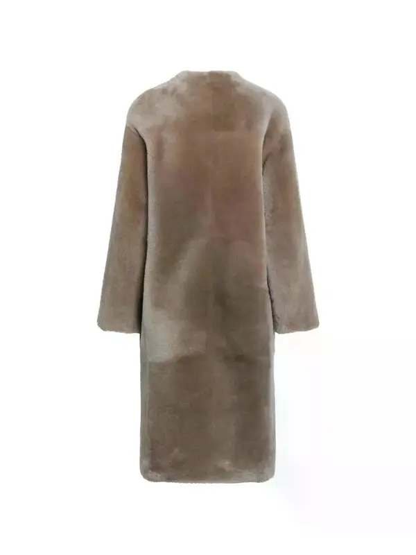 BLANCHA Patch-pocket Collarless Coat