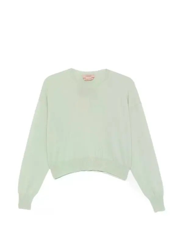 TWINSET Ribbed-trim Crew Neck Sweatshirt - Green