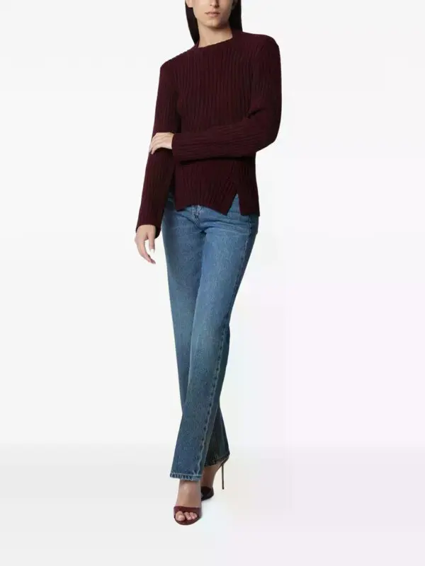 Victoria Beckham Ribbed-knit Side-slit Knitwear