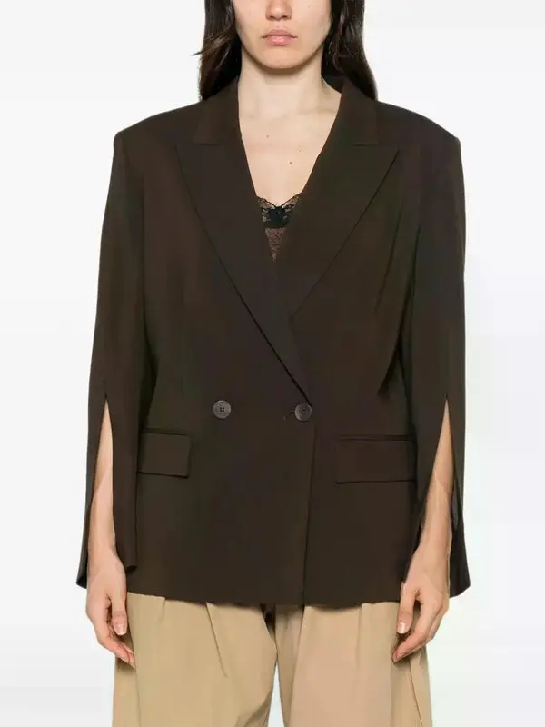 TWINSET Split-sleeve Double-breasted Blazer