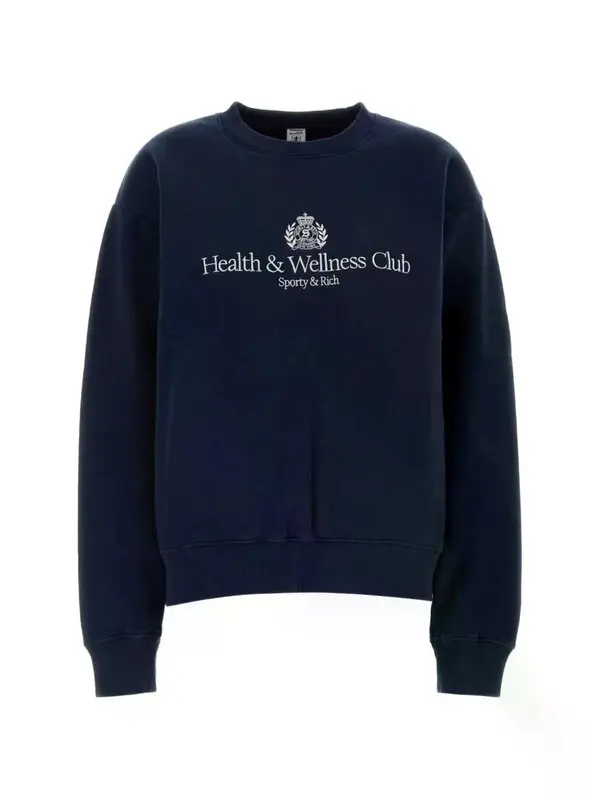 SPORTY & RICH Logo-print Sweatshirt - Blue