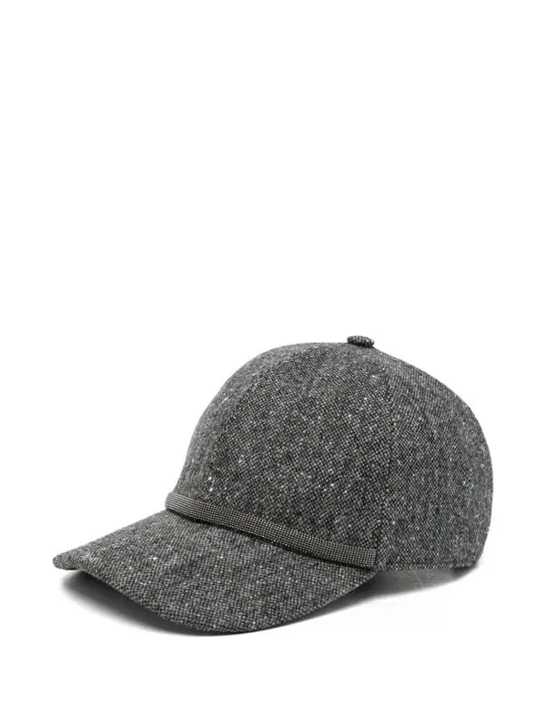 Brunello Cucinelli Monili Embellished Baseball Cap - Grey