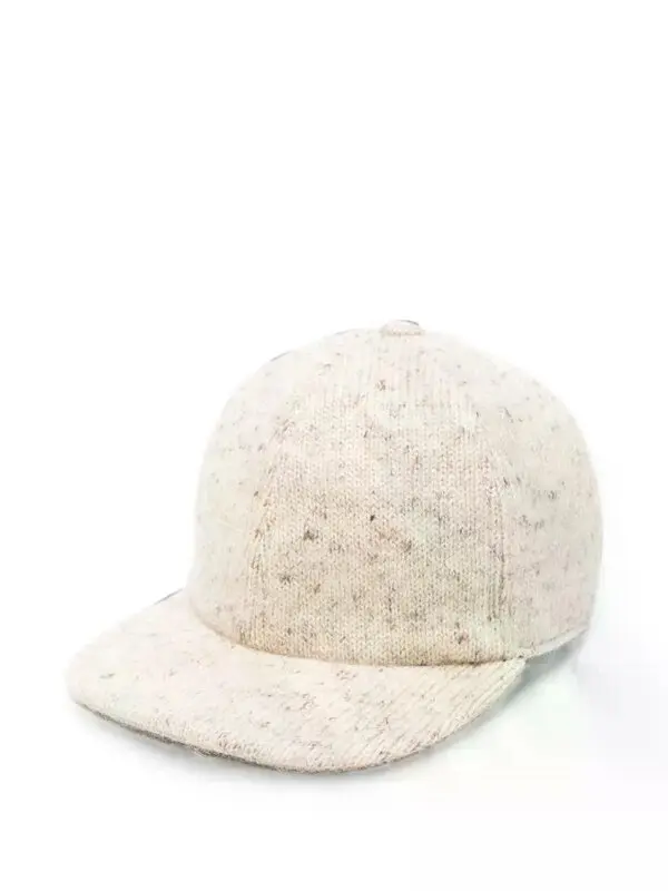 Fabiana Filippi Flecked-knit Baseball Cap - Neutrals
