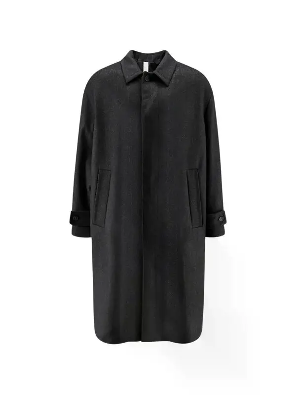 HEVO Baia Del Monaco Button-cuff Single-breasted Coat - Black