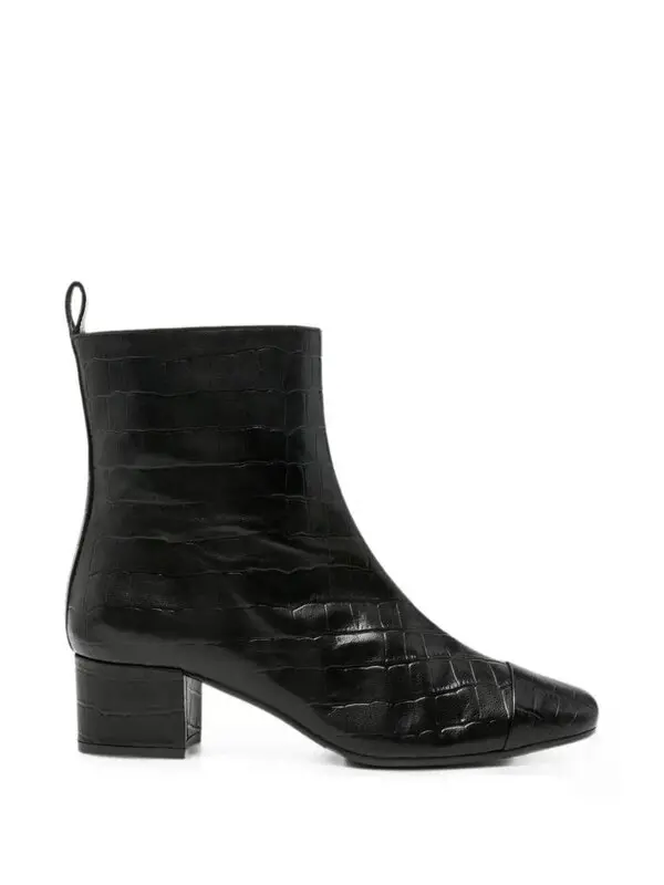 CAREL Estime Leather Ankle Boots - Black