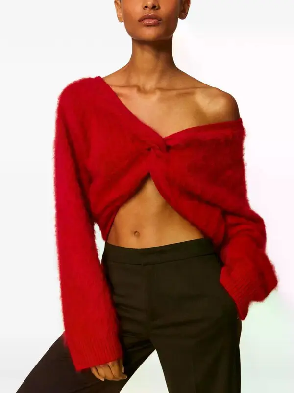 TWINSET Knot-detail Brushed Sweater
