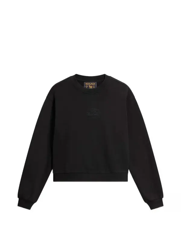 Woolrich Embroidered Logo Crew Neck Sweatshirt - Black