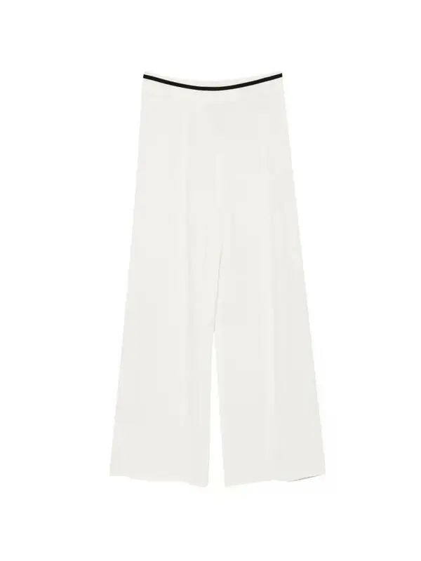 Liu Jo Contrast-trim Palazzo Pants - White