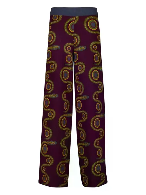 PAULA Geometric-pattern Trousers