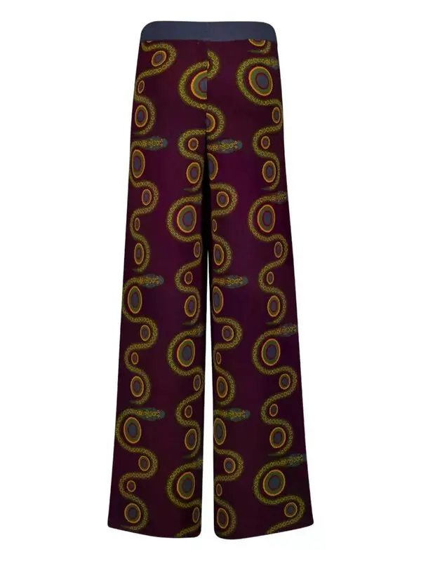 PAULA Geometric-pattern Trousers