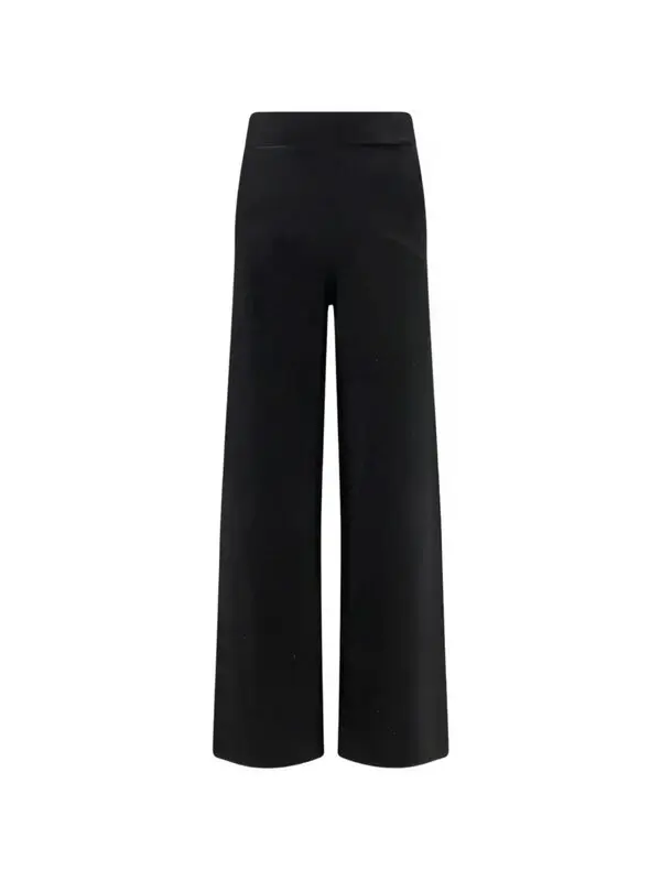 HEVO Ribbed-waistband Wide-leg Trousers
