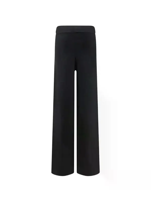 HEVO Ribbed-waistband Wide-leg Trousers