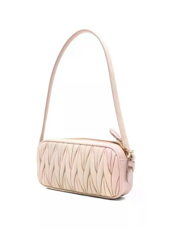 Miu Miu Matelassé Leather Shoulder Bag - Pink