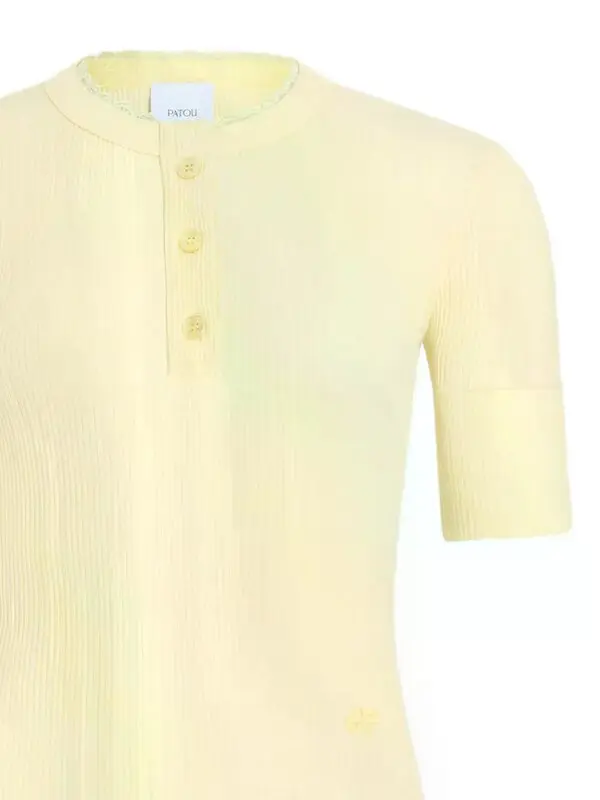 PATOU Buttoned Ribbed T-shirt