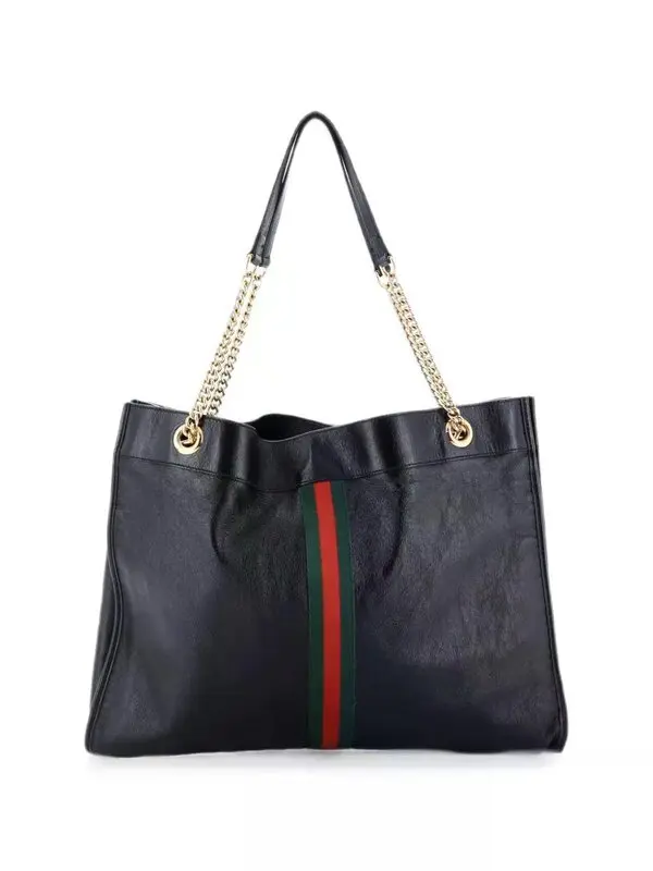 Gucci Rajah Chain Leather Large Tote Bag