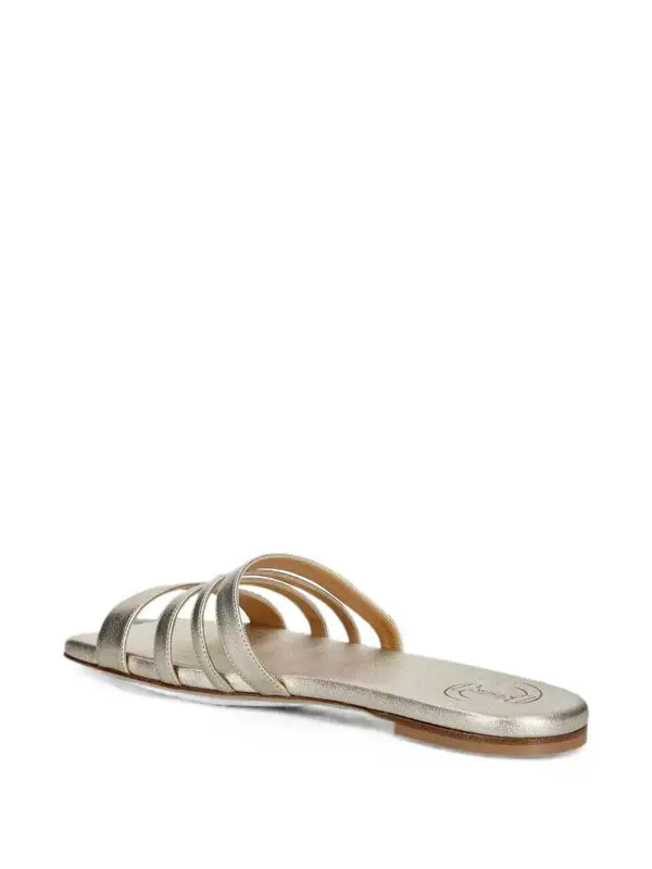 Iceberg Multi-strap Metallic Flat Sandals