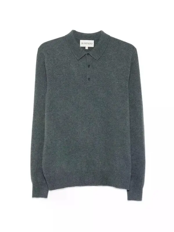 Eric Bompard Long-sleeve Button-placket Polo Shirt