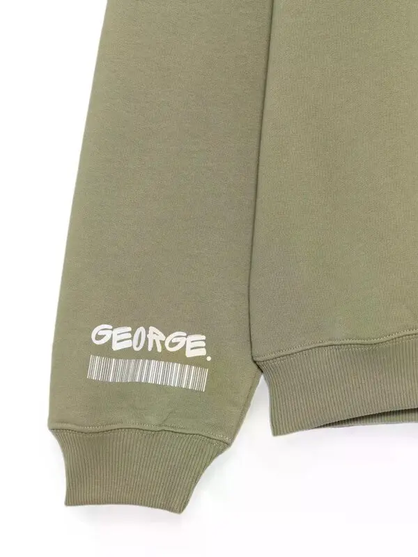 GEORGE. George Slogan Print Crew Neck Sweater