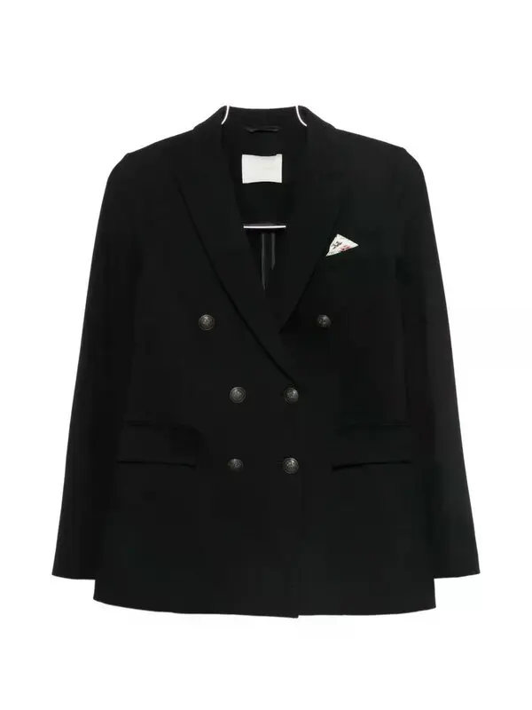 CIRCOLO 1901 Double-breasted Peak-lapel Jacket - Black