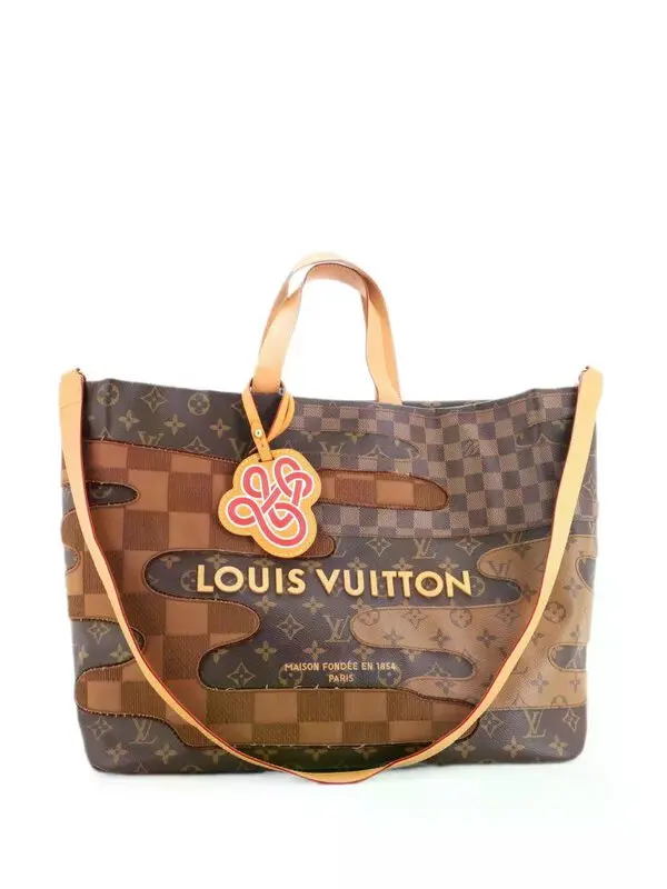 LOUIS VUITTON Shopper Patchwork Reverse Monogram Canvas And Damier Mm Tote Bag